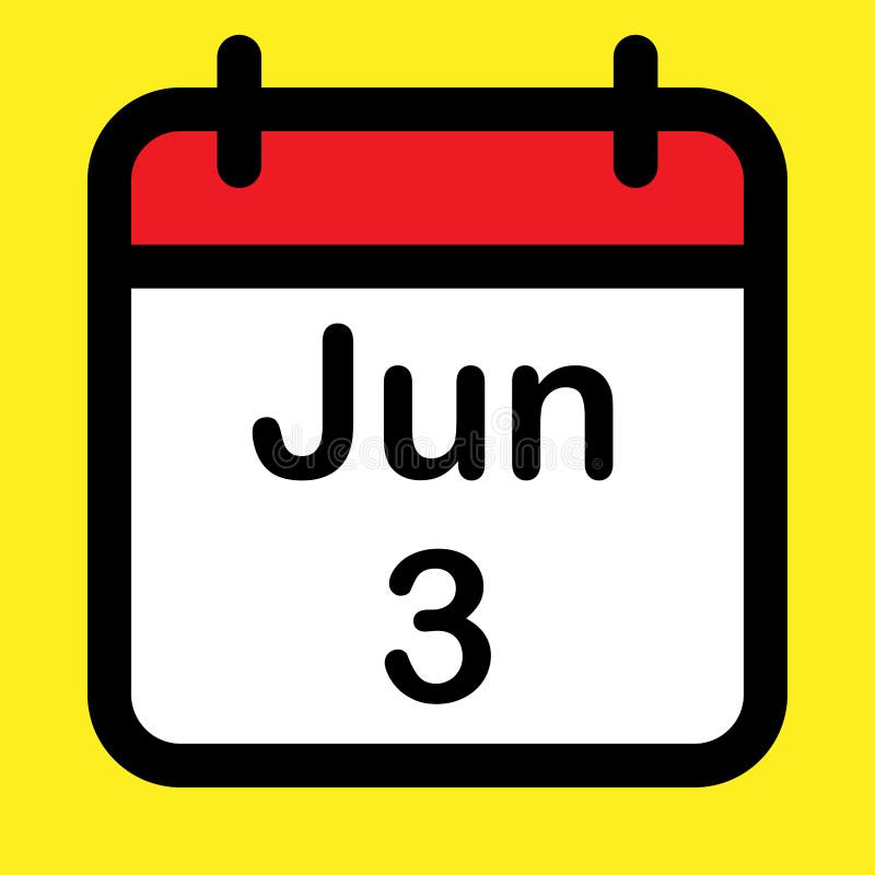 Calendar icon third June stock vector. Illustration of meeting - 243715763