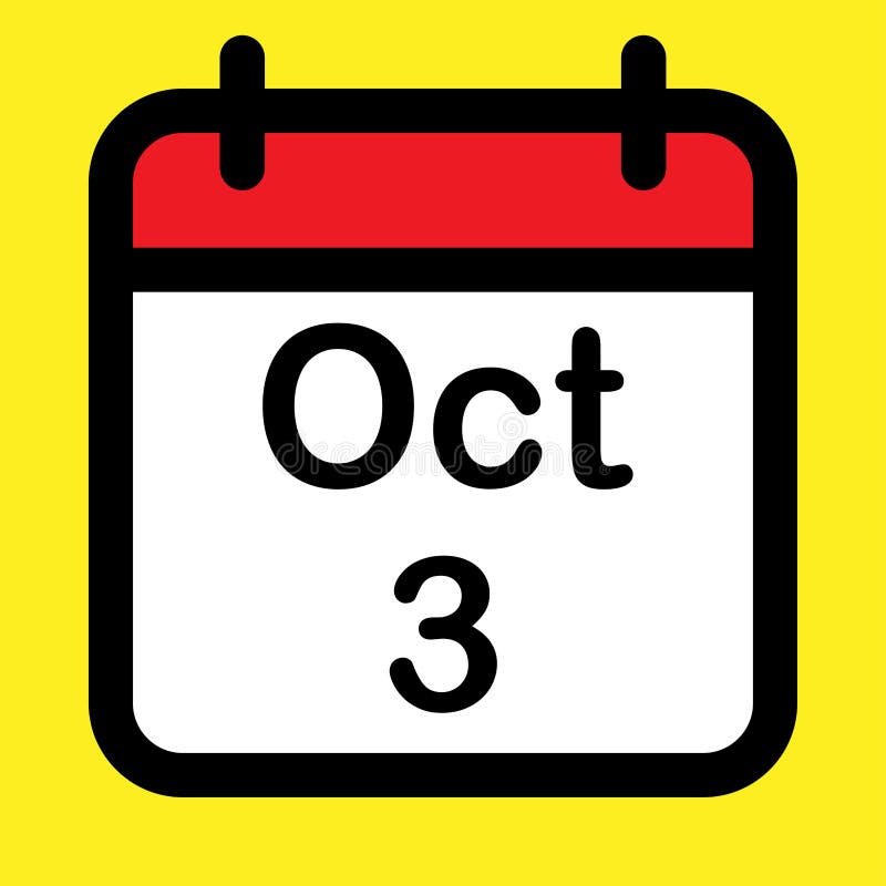 Calendar Icon Third October Stock Vector - Illustration of document ...
