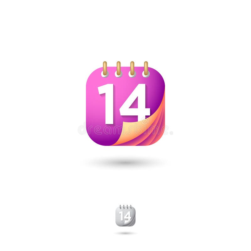 Calendar Icon, UI. Web Button. Organizer or Diary Emblem. Dates and ...