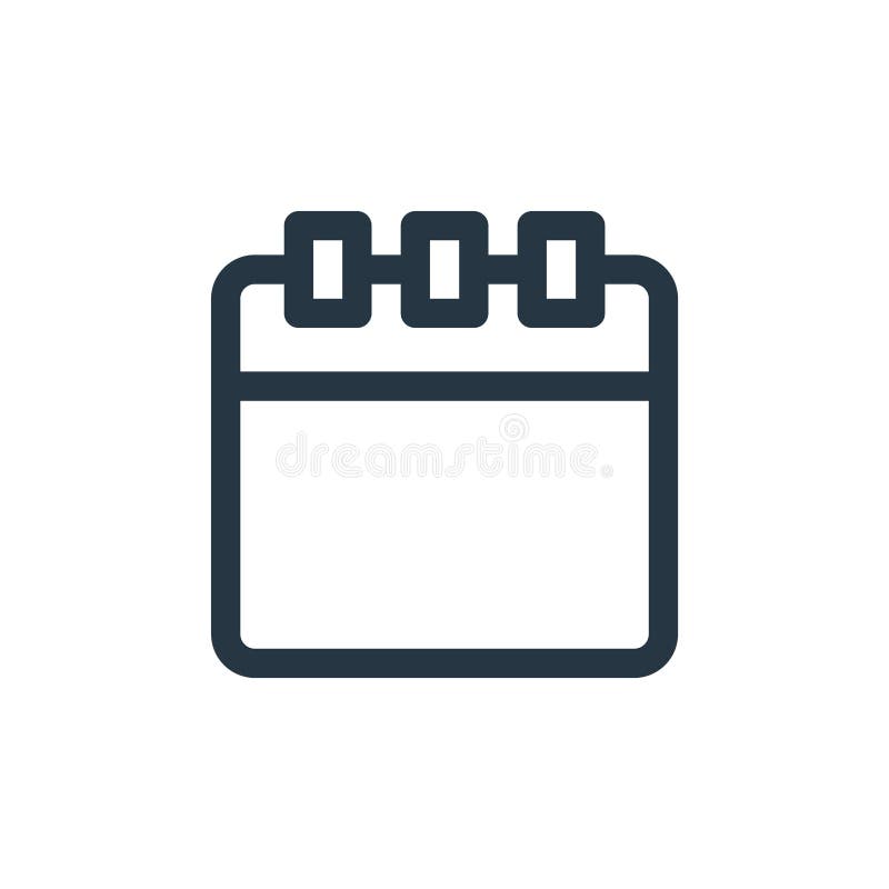 Calendar Icon Vector from Basic Ui Concept. Thin Line Illustration of ...