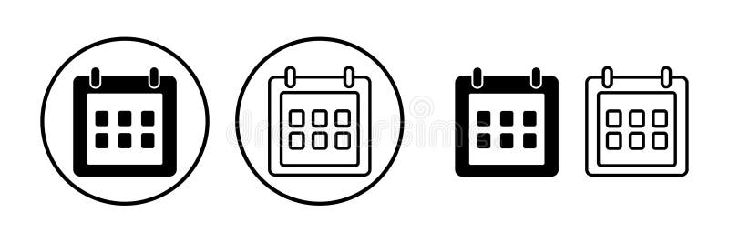 Calendar Icon Vector. Calender Symbol Stock Vector - Illustration of ...