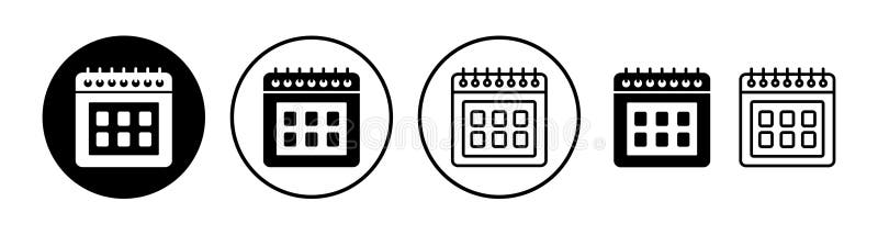 Calendar Icon . Calender Symbol Stock Vector - Illustration of date ...