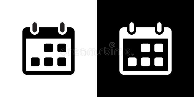 Calendar Icon Vector in Clipart Style. Schedule, Date Sign Symbol Stock ...