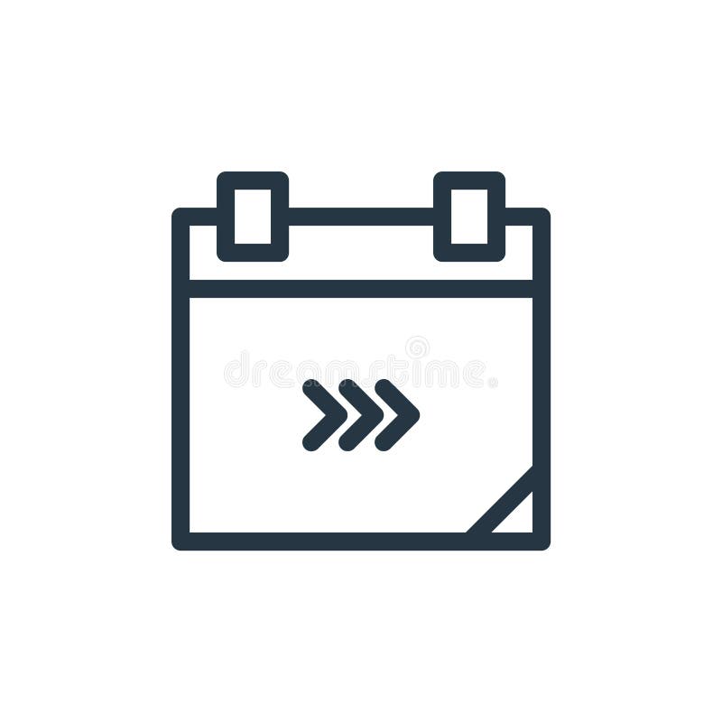 Calendar Icon Vector from Finance Concept. Thin Line Illustration of ...