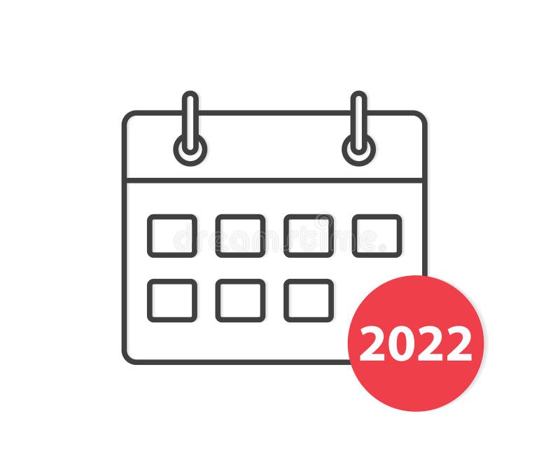 Calendar for 2022 icon stock vector. Illustration of flat - 237442858