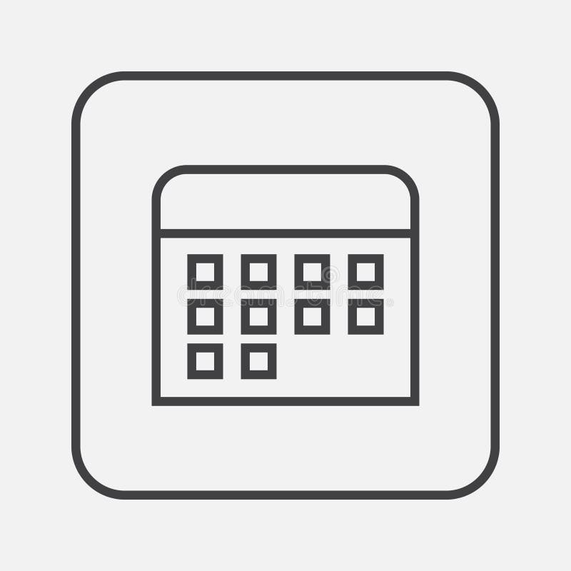 Calendar Icon Vector Isolated on Grey. Stock Vector - Illustration of ...
