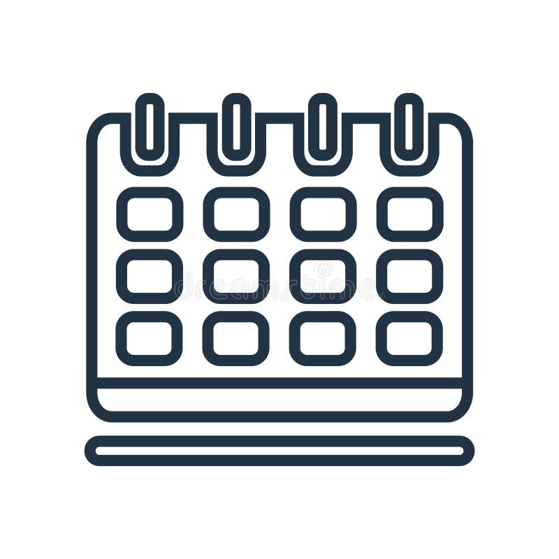 Calendar Icon Thin Png Stock Illustrations – 606 Calendar Icon Thin Png ...