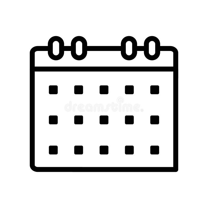 Monthly Calendar Icon Perfect for Event Planning and Dates Stock Vector ...