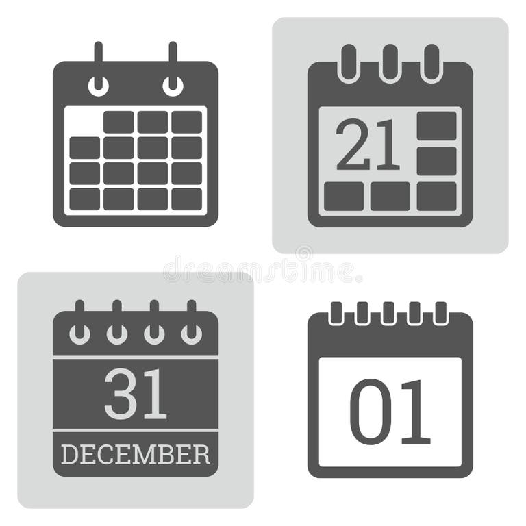 Month Set Calendar Icon Stock Illustrations – 33,222 Month Set Calendar ...