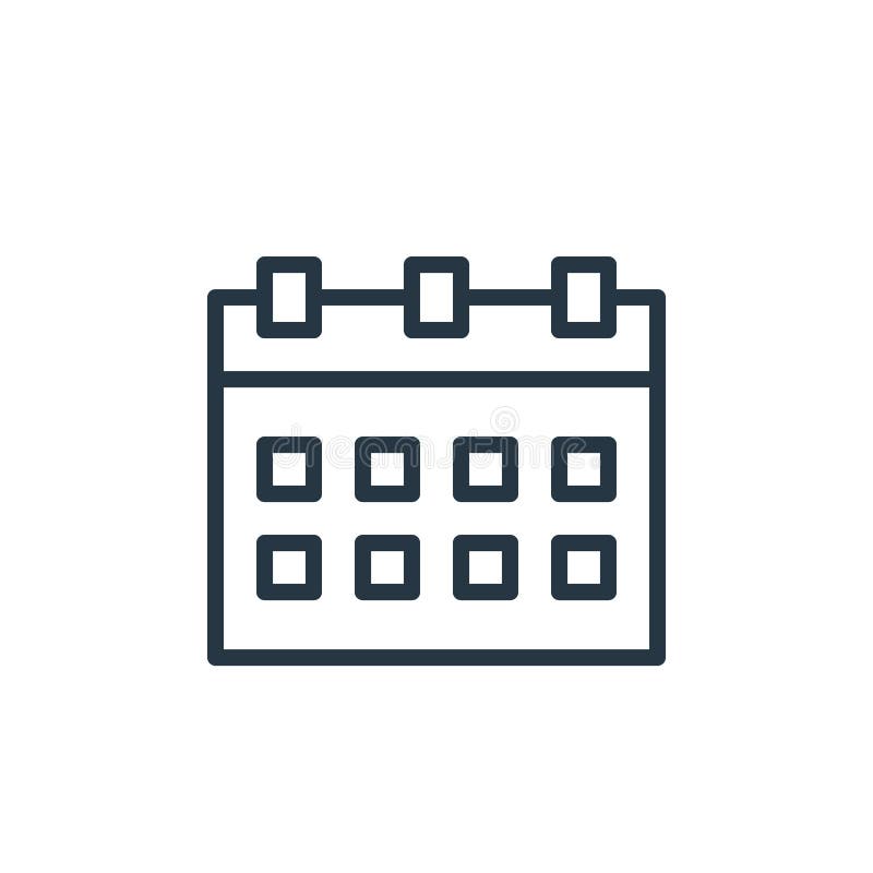 Calendar Icon Vector from User Interface Concept. Thin Line ...