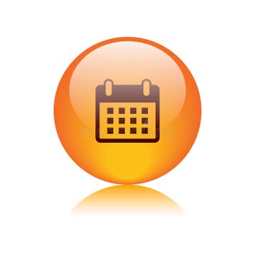 Calendar Icon Web Button Round Stock Illustration - Illustration of ...