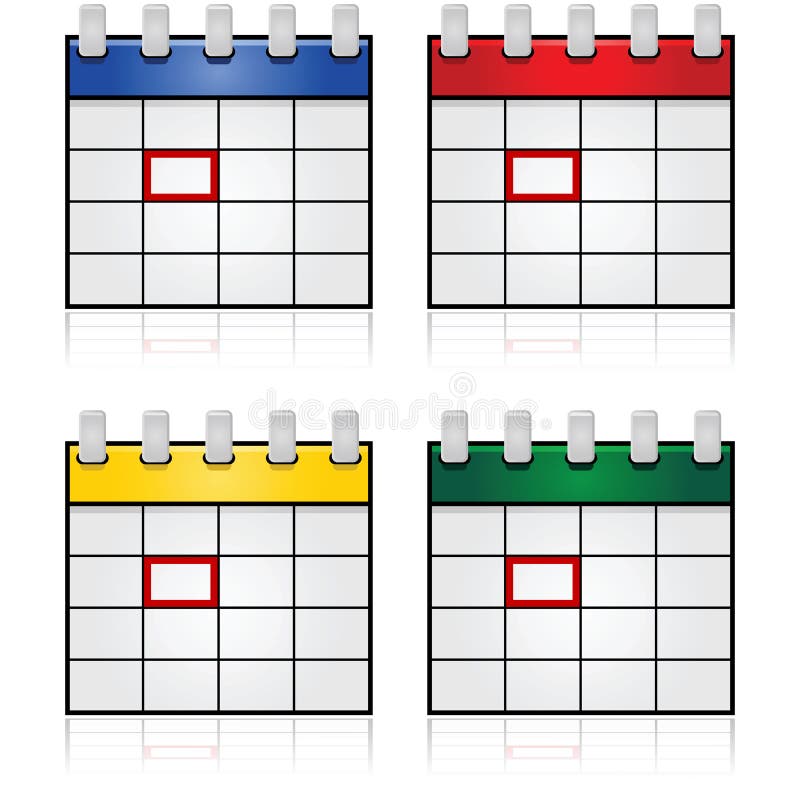 Calendar icons stock vector. Illustration of icon, color - 29384454