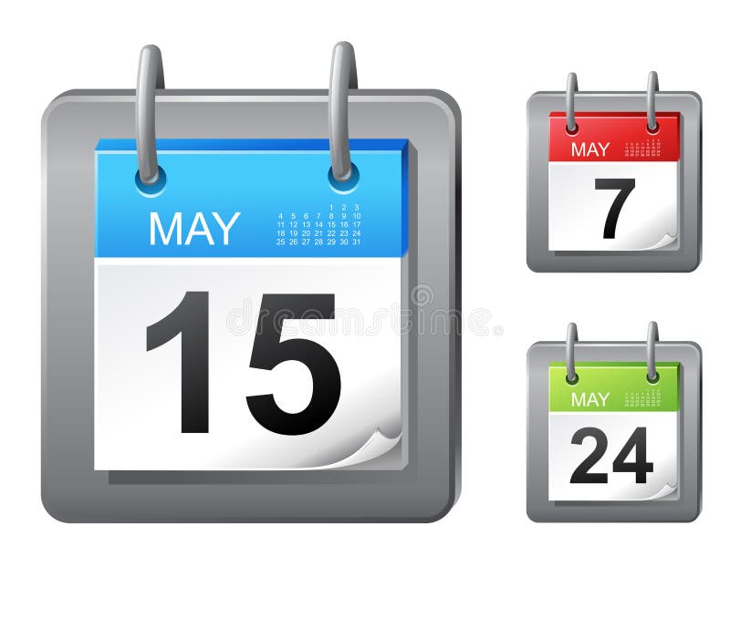 Calendar icons stock vector. Illustration of date, blue - 9344714