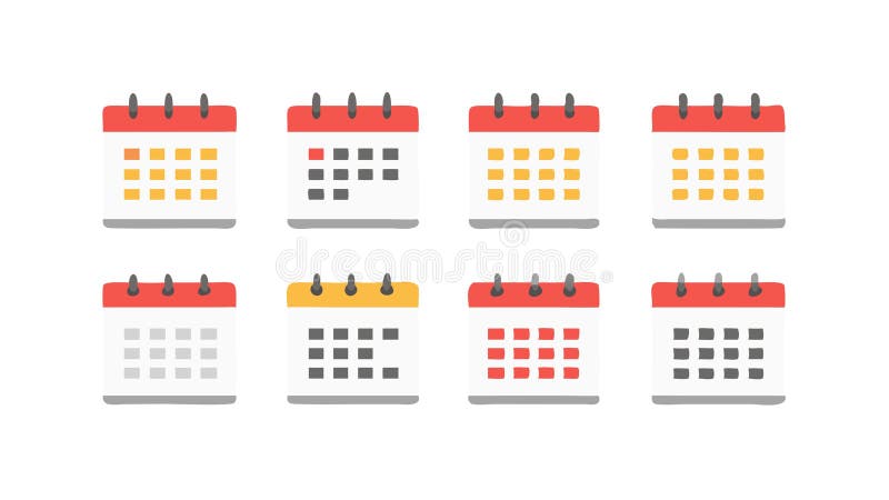 Calendar Icons Event Schedule Reminder, Date Picker, Vector Design ...
