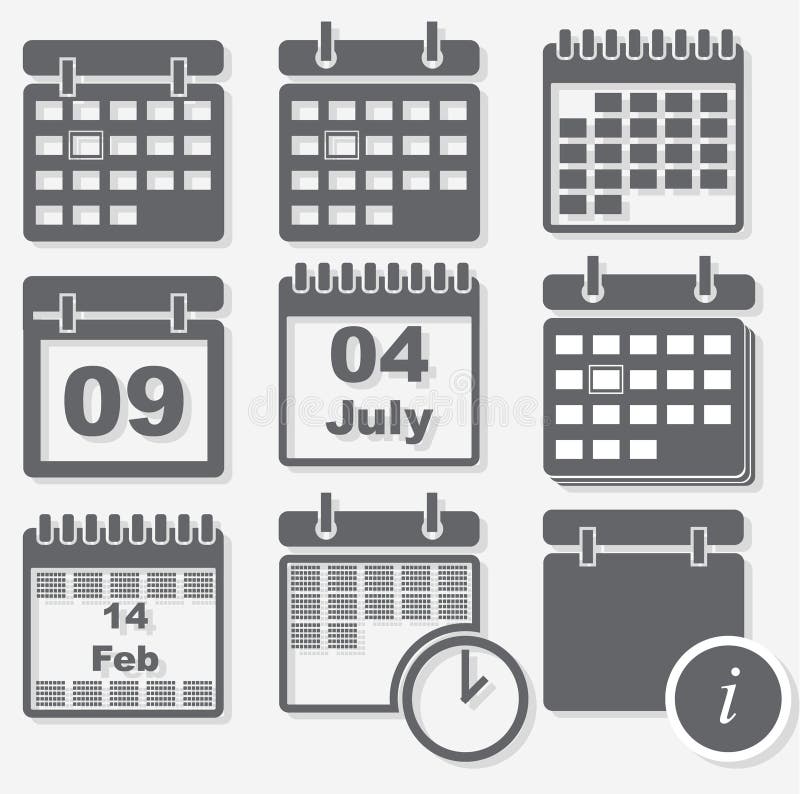 Icon calendar stock vector. Illustration of paper, month - 41172341