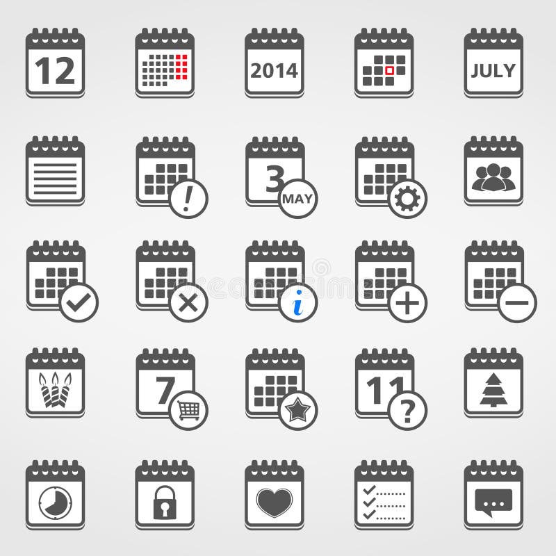 Calendar Icons stock illustration. Illustration of business - 32394706