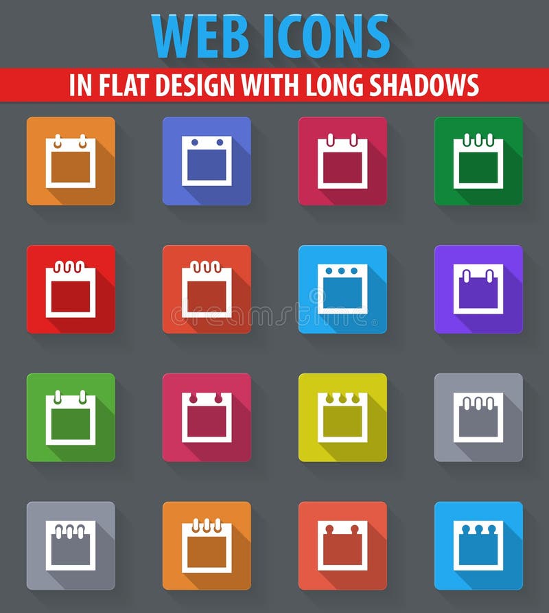 Calendar icons set stock vector. Illustration of office - 89069049