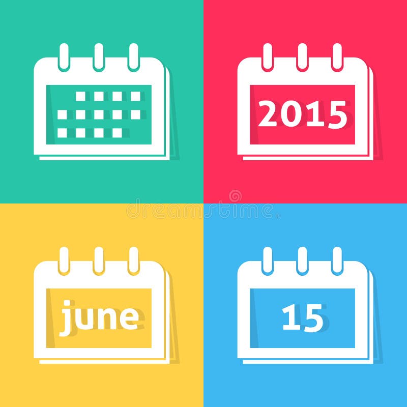 Calendar icons stock vector. Illustration of autumn, pencil - 33117330
