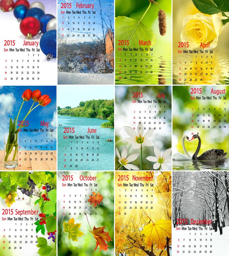Calendar 2015 stock image. Image of monthly, planner - 45459995