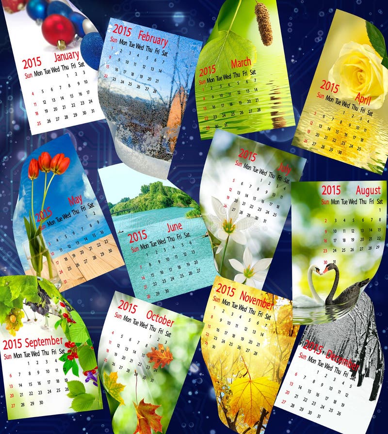 Calendar 2015 stock photo. Image of planner, green, falls - 45460512