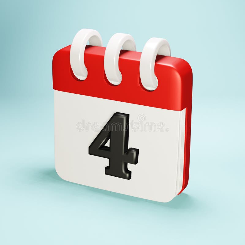 Daily Calendar Isolated 3d Render Icon Illustration Stock Illustration ...