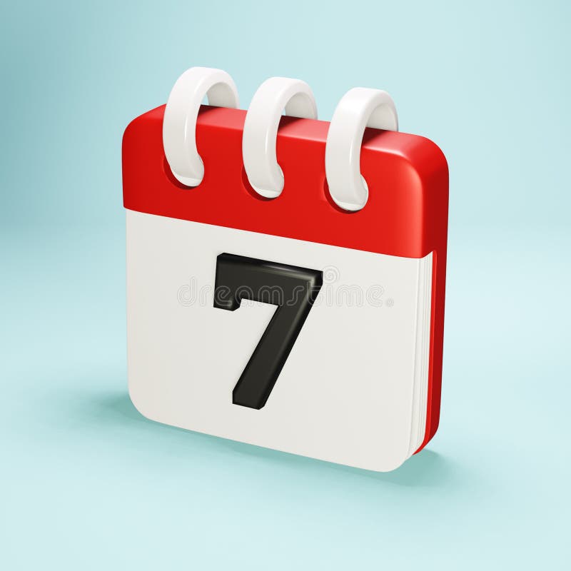 Daily Calendar Isolated 3d Render Icon Illustration Stock Illustration ...