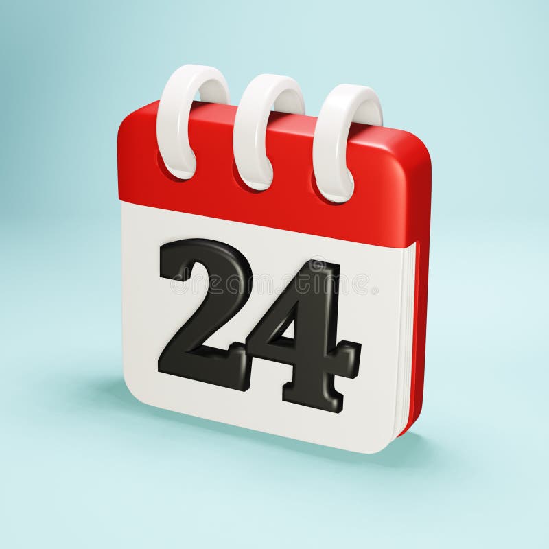 Daily Calendar Isolated 3d Render Icon Illustration Stock Illustration ...