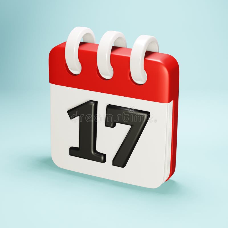 Daily Calendar Isolated 3d Render Icon Illustration Stock Illustration ...