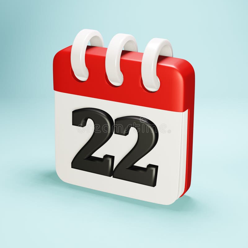 Daily Calendar Isolated 3d Render Icon Illustration Stock Illustration ...