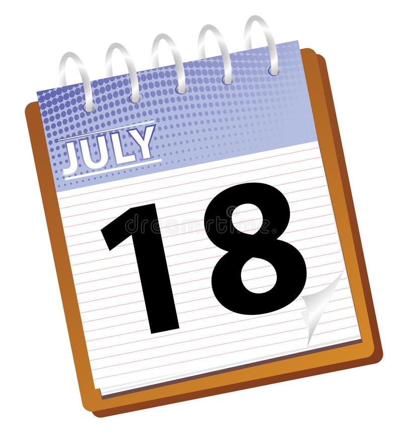 The Fourth of July. USA Independence Day. Calendar Icon. Stock Vector ...