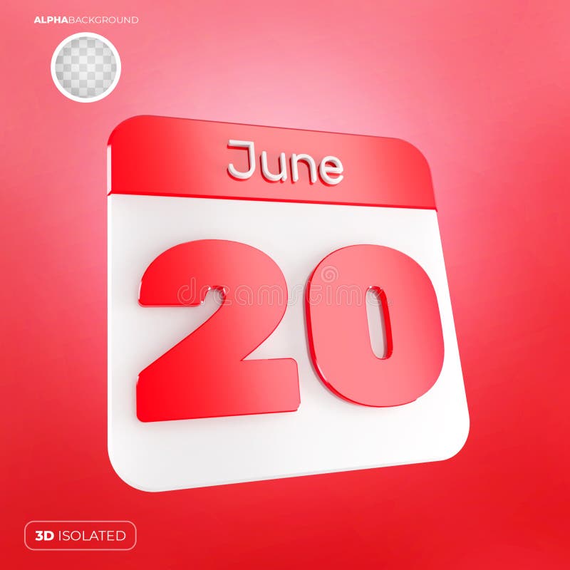Calendar June 3d Premium Psd Stock Vector - Illustration of month ...