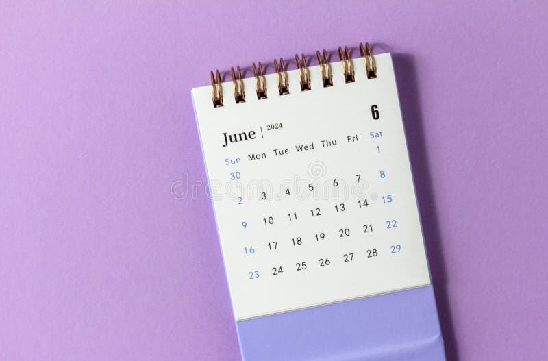 Calendar for June 2024. Desk Calendar for Planning, Scheduling ...