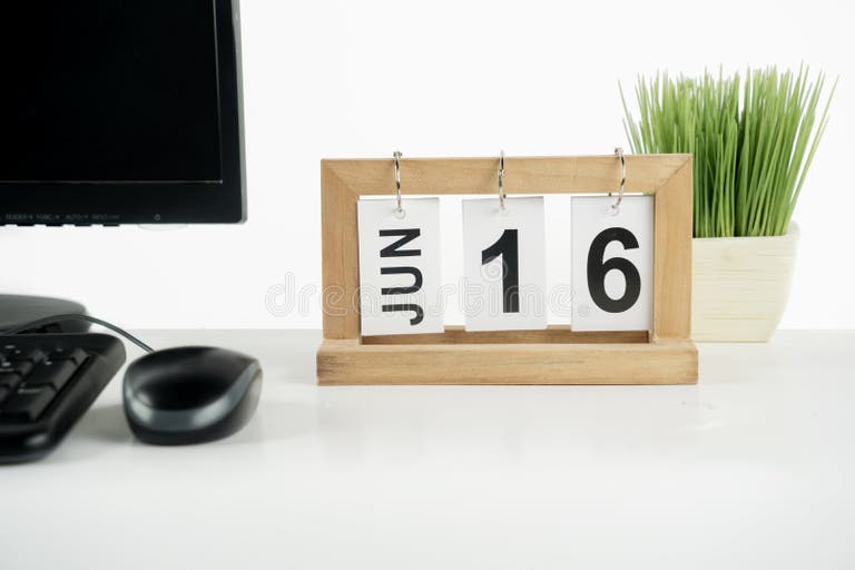 Calendar of June on the Office Desk Stock Photo - Image of number ...