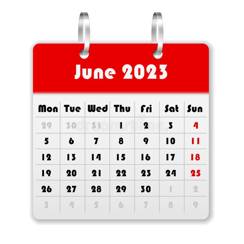 June Calendar 2023 Stock Illustrations – 5,752 June Calendar 2023 Stock ...