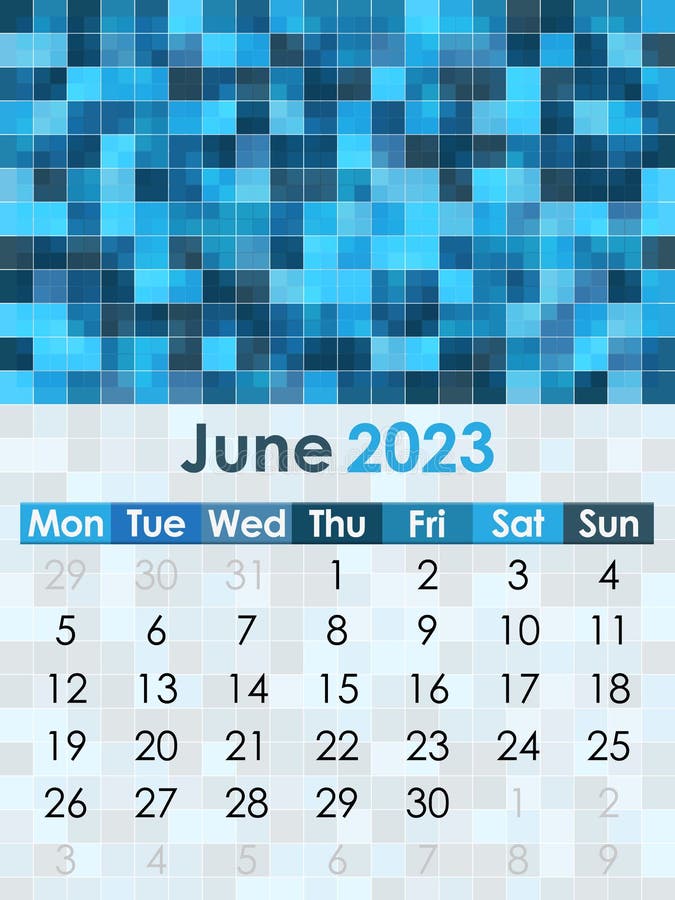 June 2023 Template- Desk Calendar 2023 Year Template, Wall Calendar ...