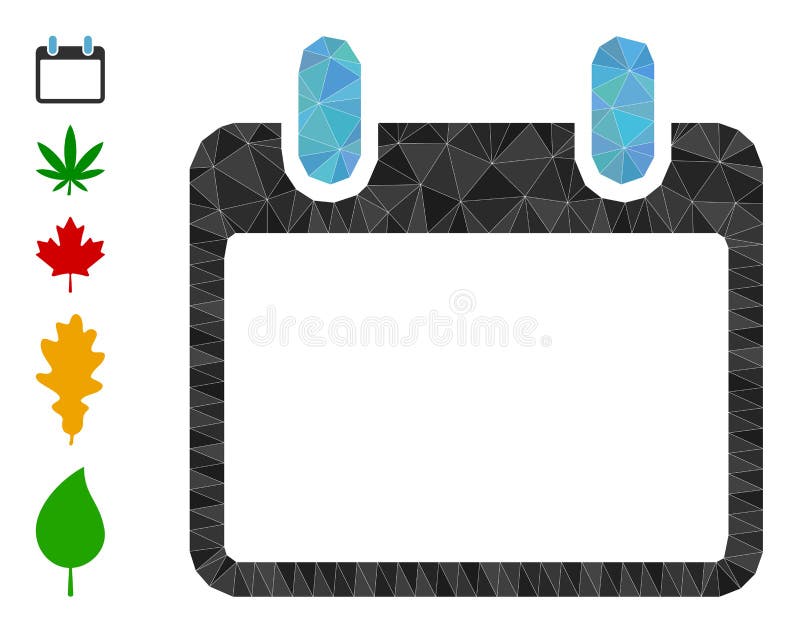 Calendar Leaf Triangle Icon and Other Icons Stock Vector - Illustration ...