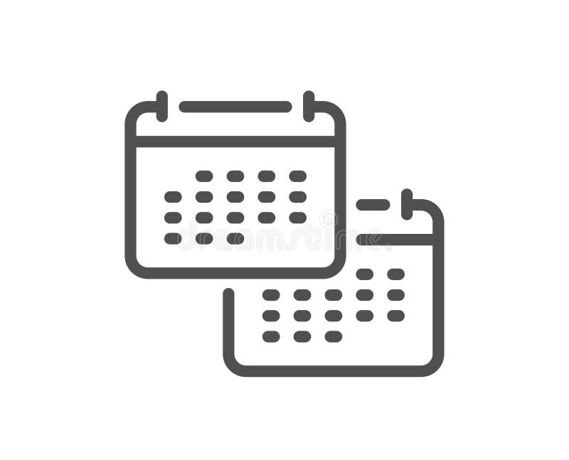 Calendar Line Icon. Annual Planner Sign. Vector Stock Vector ...
