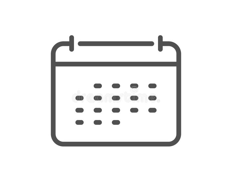 Calendar Line Icon. Annual Planner Sign. Vector Stock Vector ...