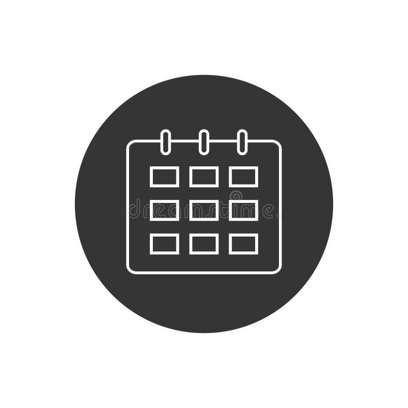 Calendar Line Icon. Calendar Isolated Flat Web Mobile Icon, Sign ...