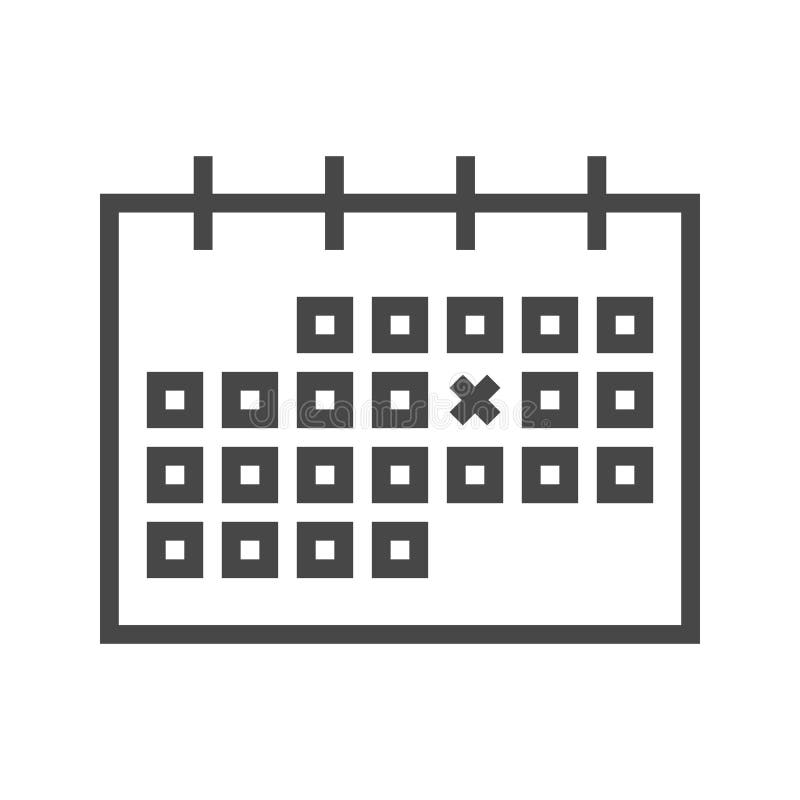 Calendar Line Icon stock vector. Illustration of office - 85313925