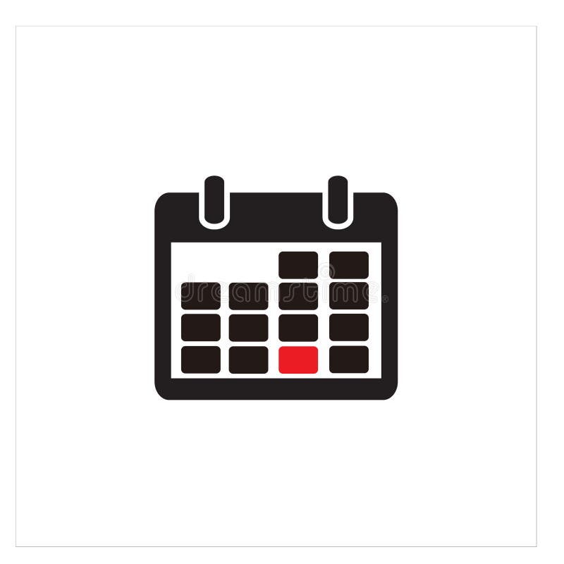 Calendar Logo with Red Icon for Holiday People Stock Illustration ...