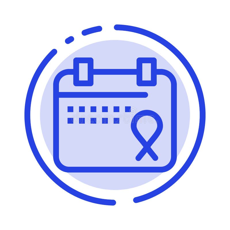 Calendar, Love, Operation, Date Blue Dotted Line Line Icon Stock Vector ...