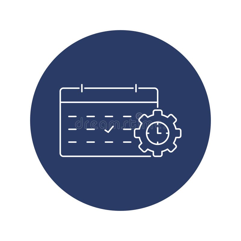 Calendar, Management, Gear, Calendar Management Icon Stock Vector ...