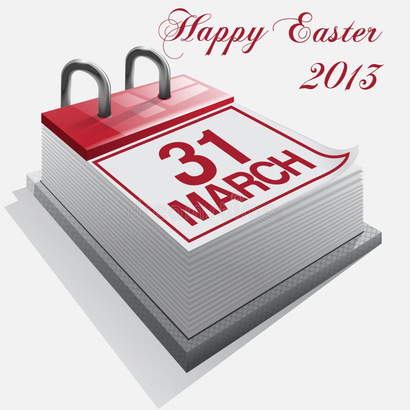 Calendar. Happy Easter.Vector. Stock Vector - Illustration of month ...