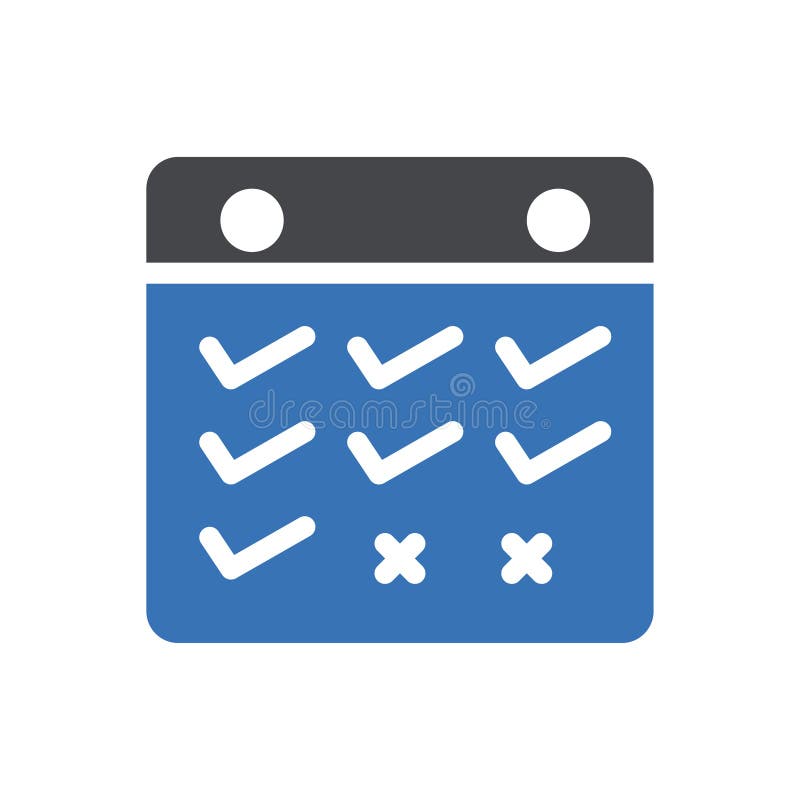 CALENDAR MARK Icon stock vector. Illustration of calendar - 102193288