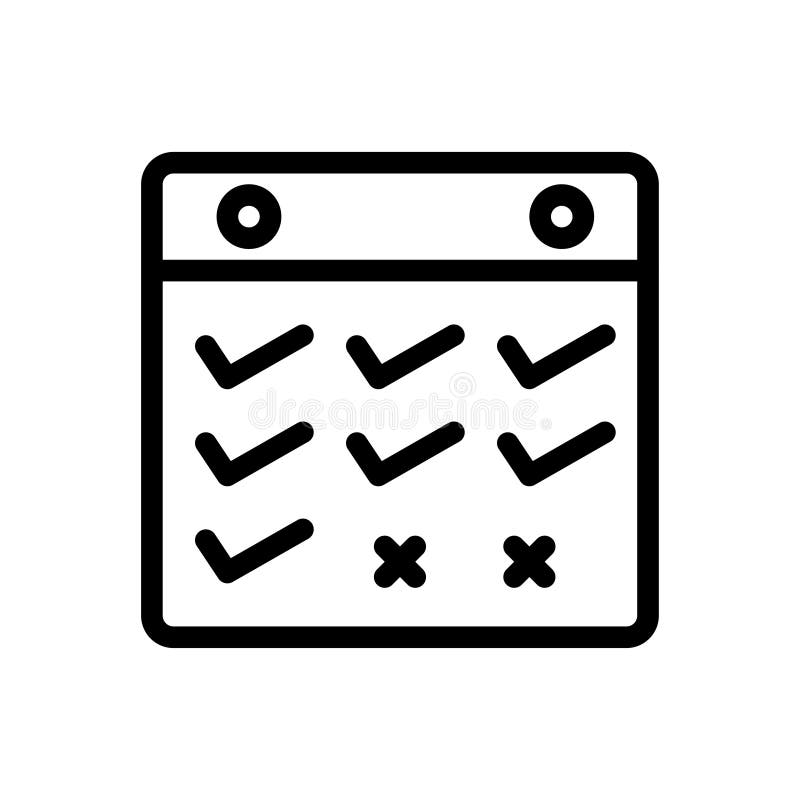 CALENDAR MARK Icon stock vector. Illustration of calendar - 102193288