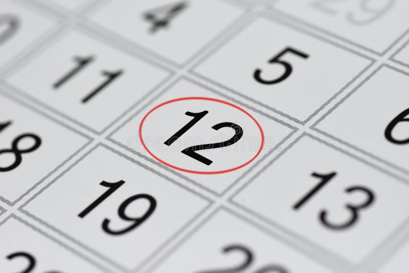 Calendar, Mark Day of the Week, Date in the Red Circle, Note, Scheduler ...