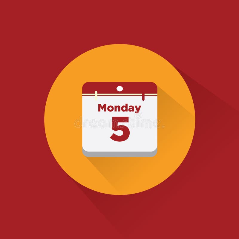 Calendar Marked on Fifth. Vector Illustration Decorative Design Stock ...