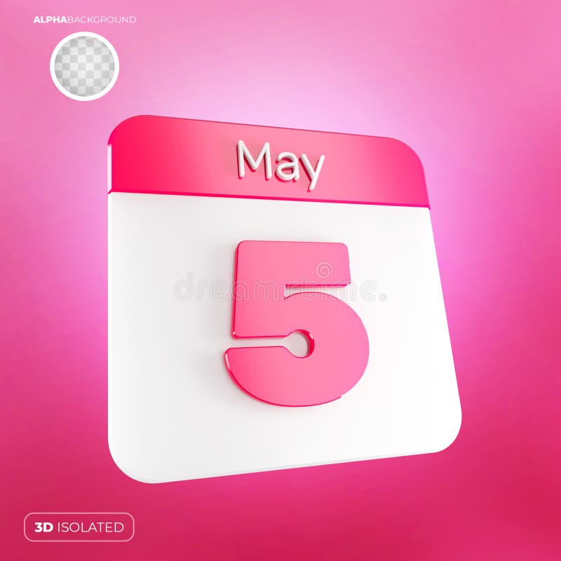 Calendar May 3d Premium Psd Stock Vector - Illustration of premium ...