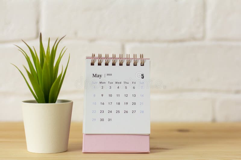The Calendar for May 2022 is on the Table Stock Image - Image of ...